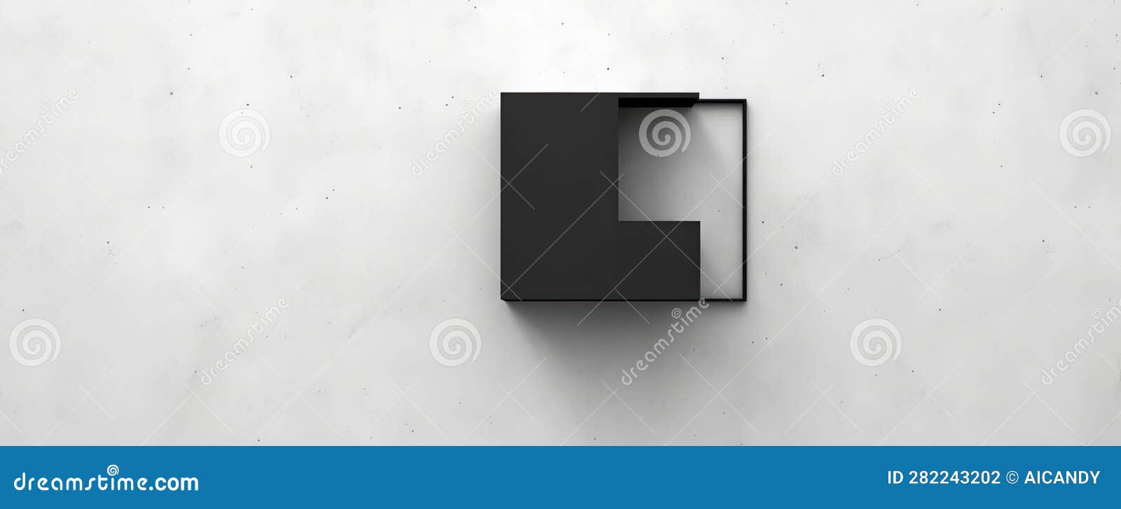 Minimalistic Abstract Background with a Single Rectangle, Representing ...