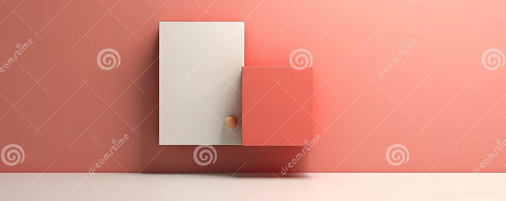 Minimalistic Abstract Background with a Single Square, Representing ...