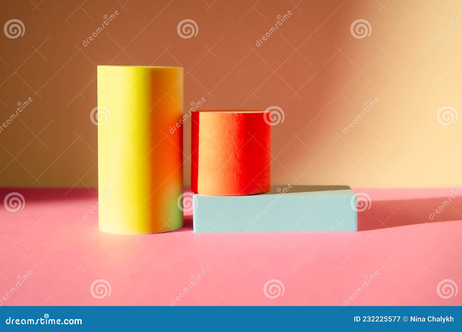Minimalistic Abstract Background. Three-dimensional Geometric Shapes ...