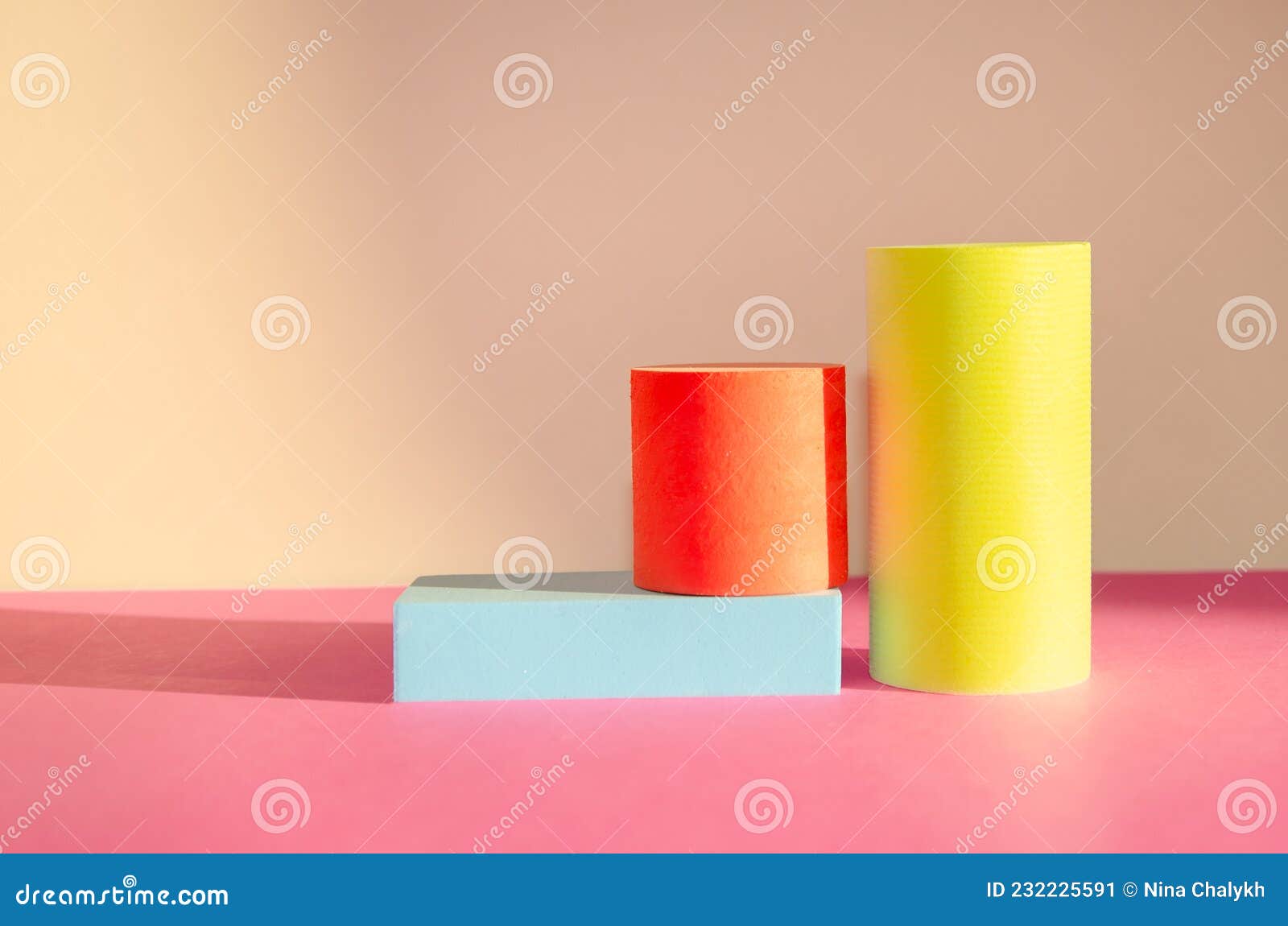 Minimalistic Abstract Background. Three-dimensional Geometric Shapes ...