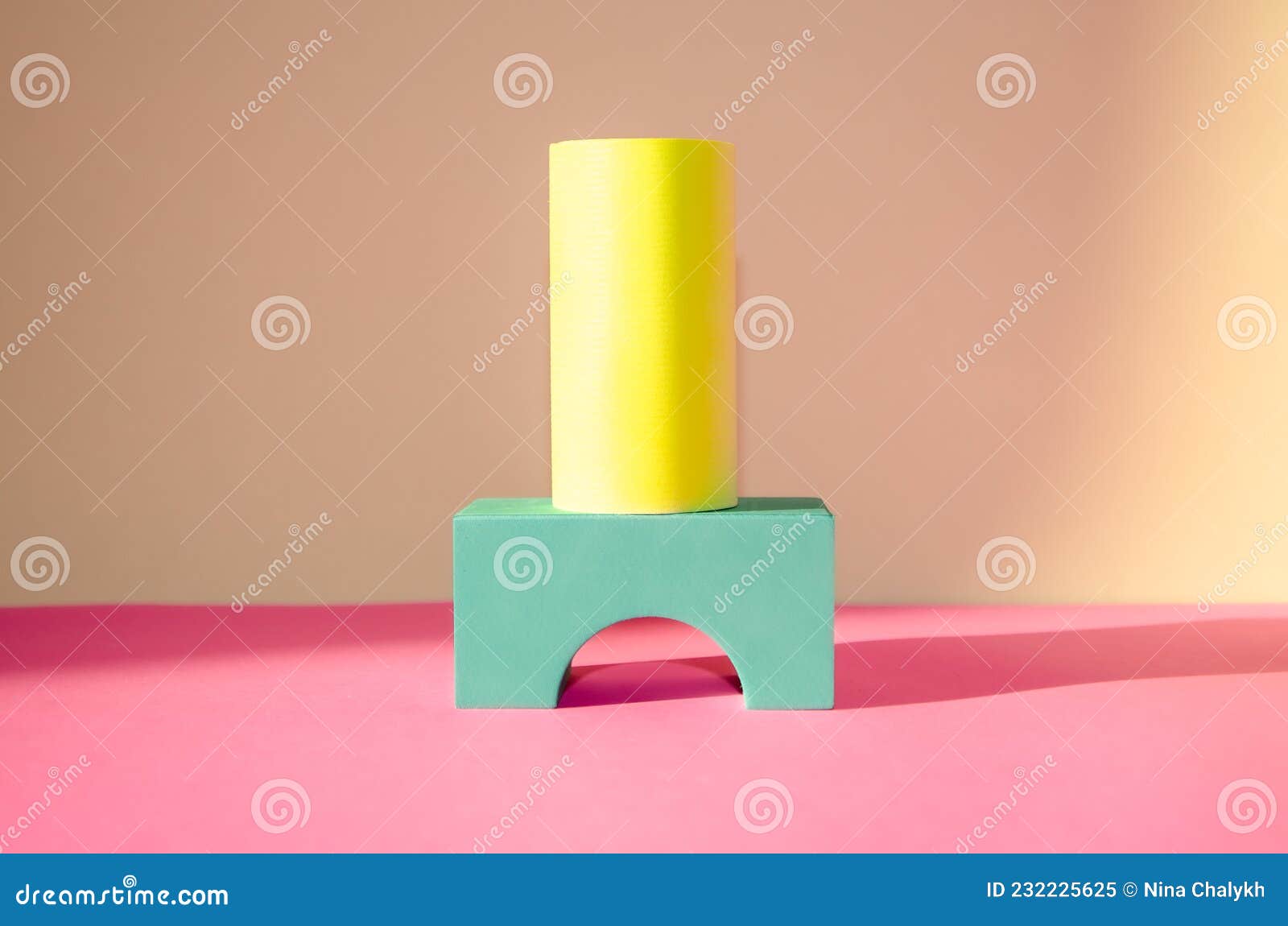 Minimalistic Abstract Background. Three-dimensional Geometric Shapes ...