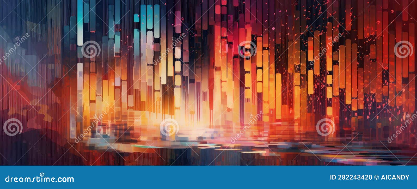 Minimalistic Abstract Background with Vibrant Digital Glitches and ...