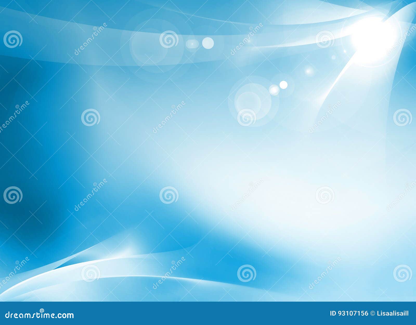 Minimalistic Abstract Blue Background with Waves and Soft Light Stock ...