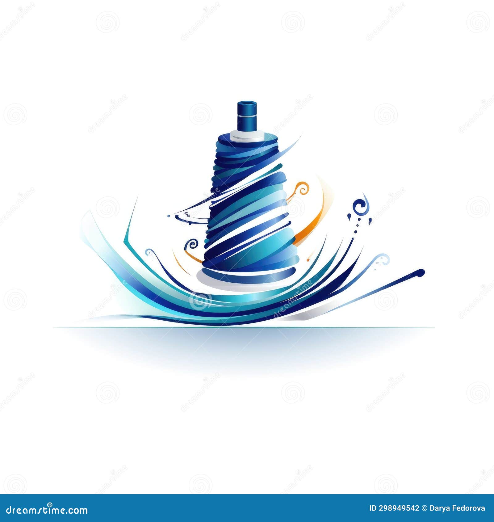 Minimalistic Abstract Graphic Logo of Needle and Thread Stock ...