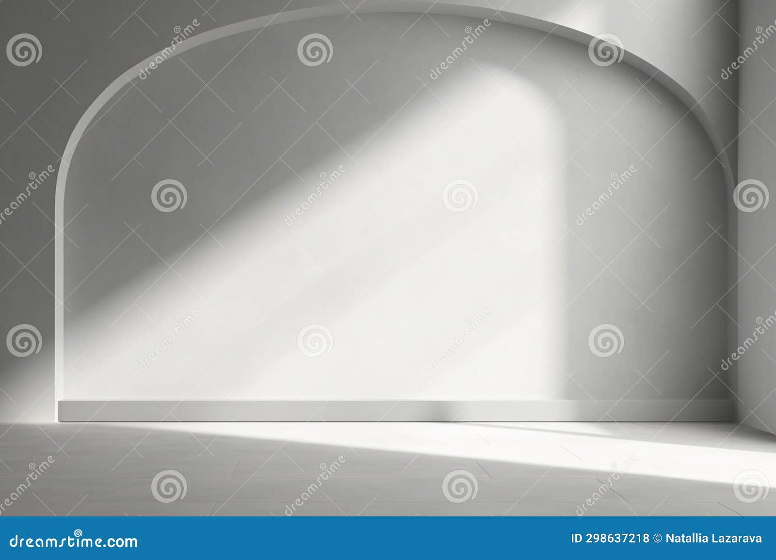 Minimalistic Abstract Gray Background,plastered Arch-shaped Wall,tiled ...