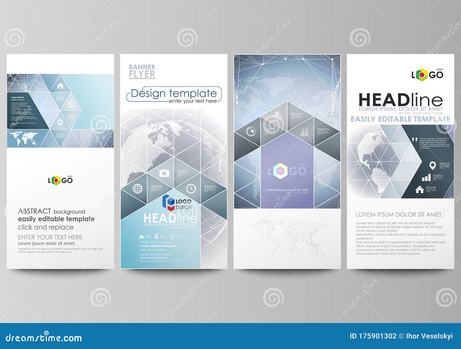 The Minimalistic Abstract Vector Illustration of the Editable Layout of ...