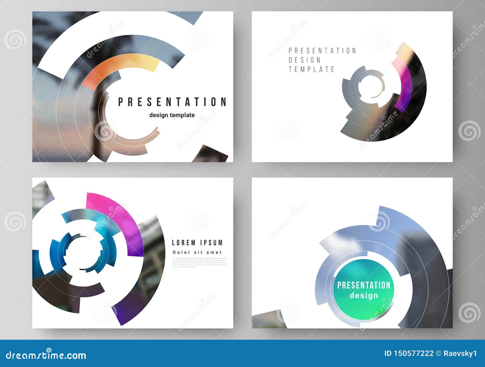 The Minimalistic Abstract Vector Layout of the Presentation Slides ...