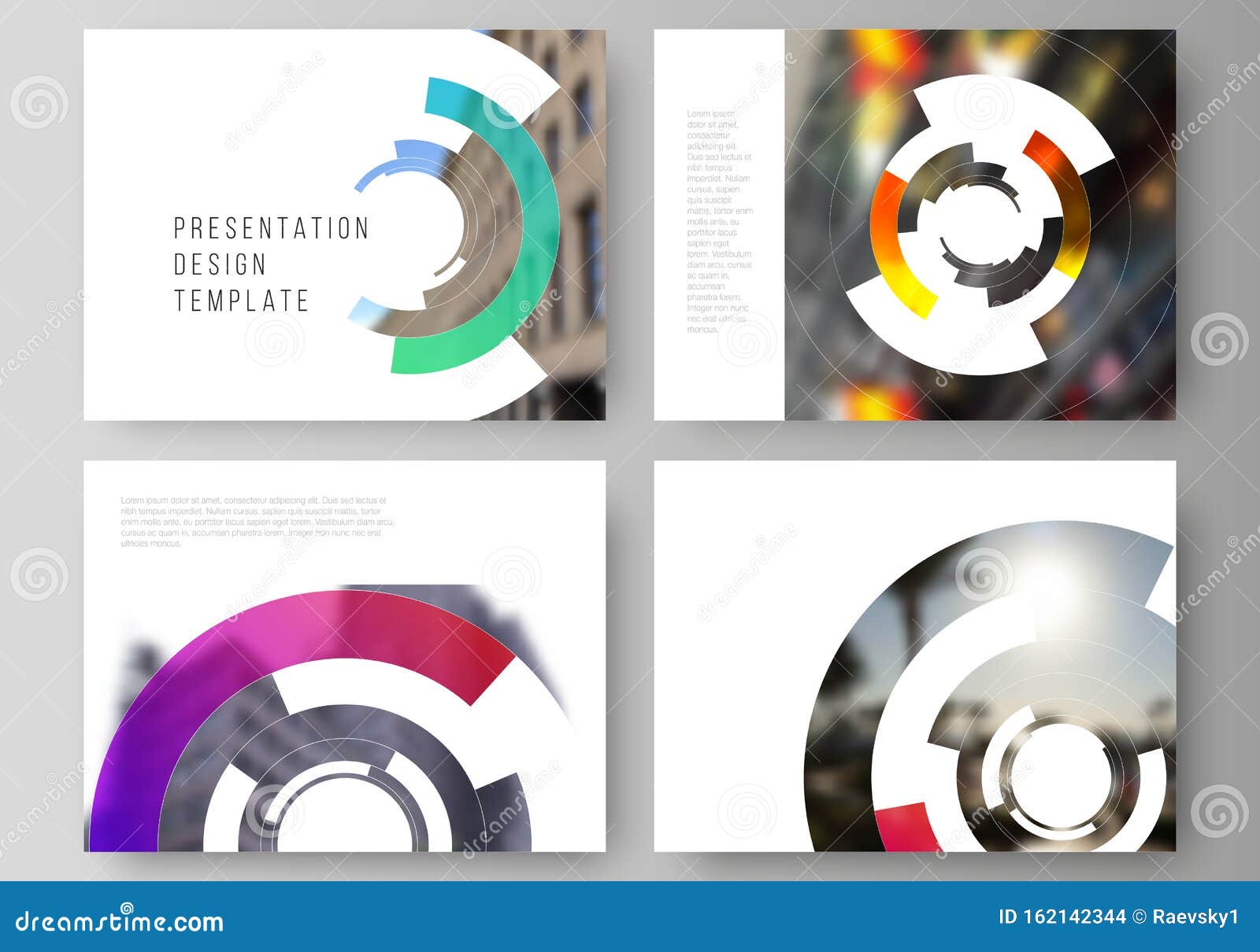The Minimalistic Abstract Vector Layout of the Presentation Slides ...