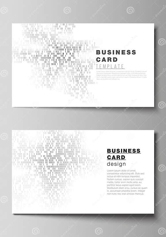 The Minimalistic Abstract Vector Layout of Two Creative Business Cards ...