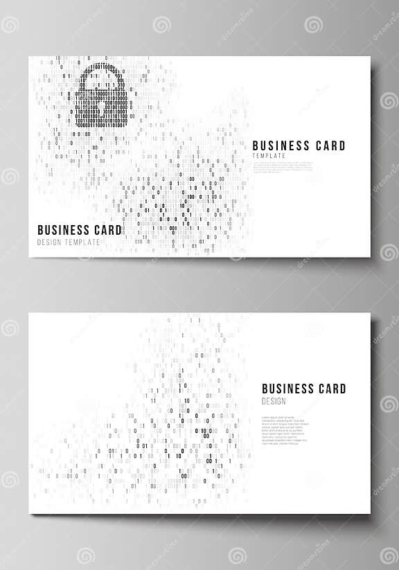 The Minimalistic Abstract Vector Layout of Two Creative Business Cards ...
