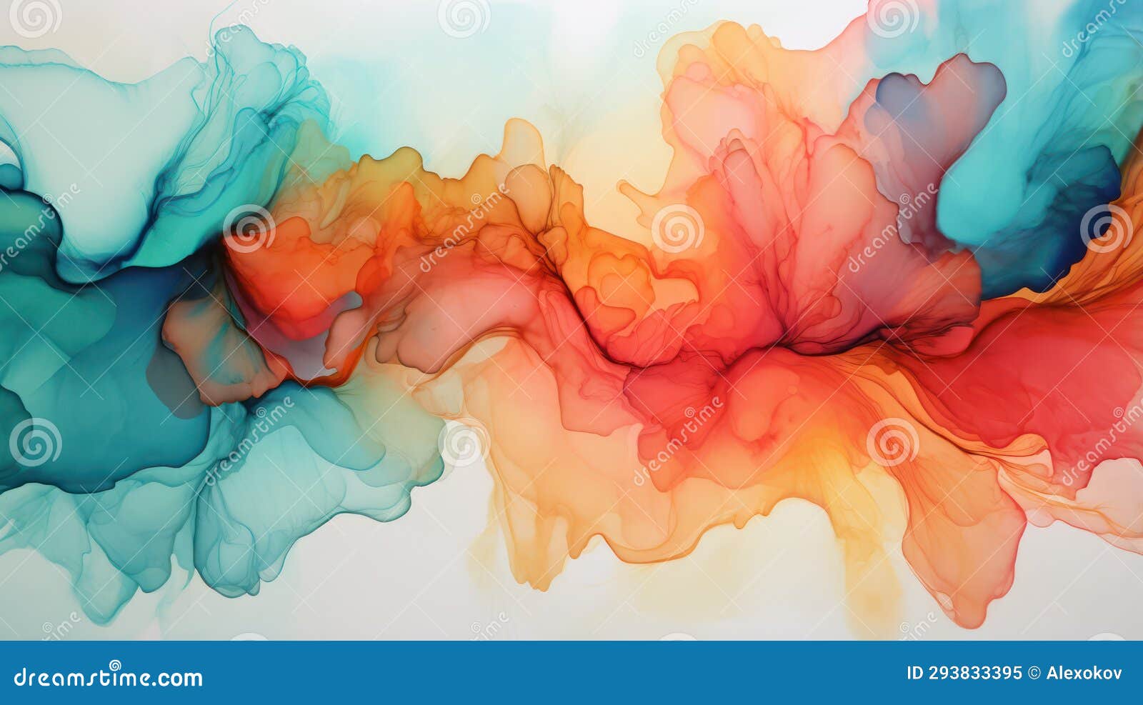 Minimalistic Alcohol Ink Painting AI Generated Stock Illustration ...