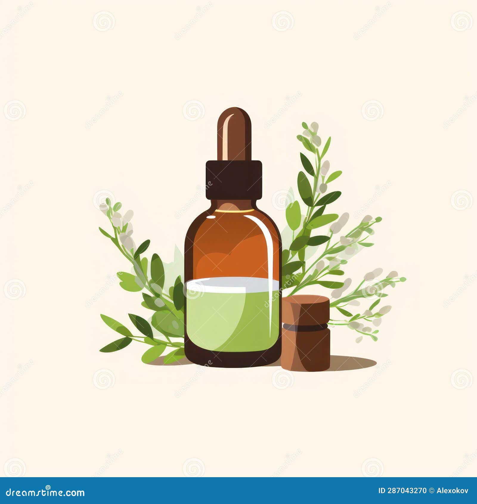 Minimalistic Animated Essential Oil AI Generated Stock Illustration ...