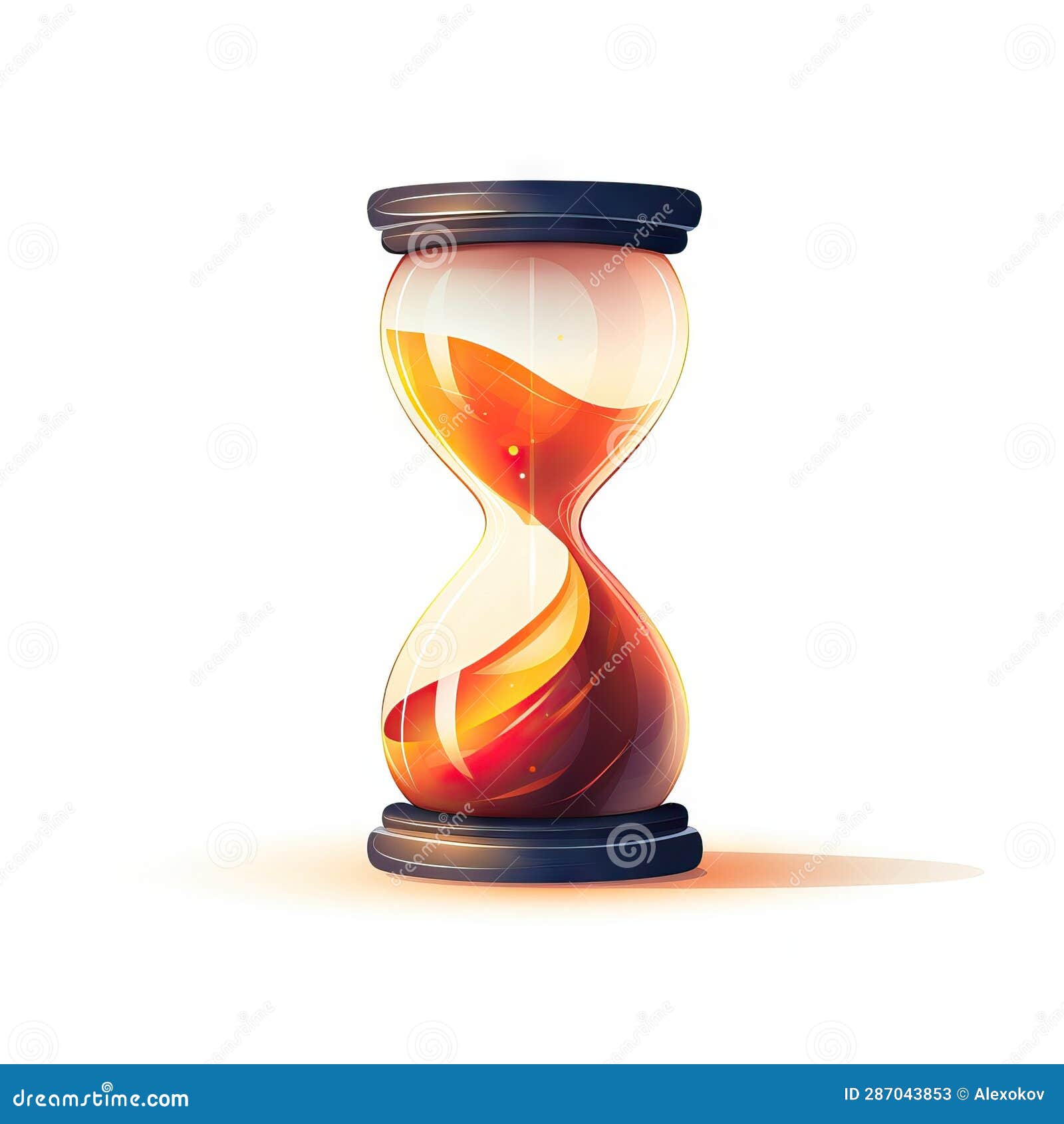 Minimalistic Animation of an Hourglass AI Generated Stock Illustration ...