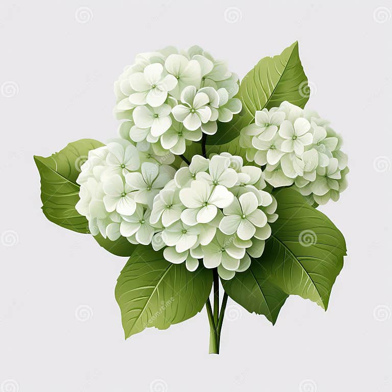 Minimalistic Animation of Hydrangea Flowers AI Generated Stock ...