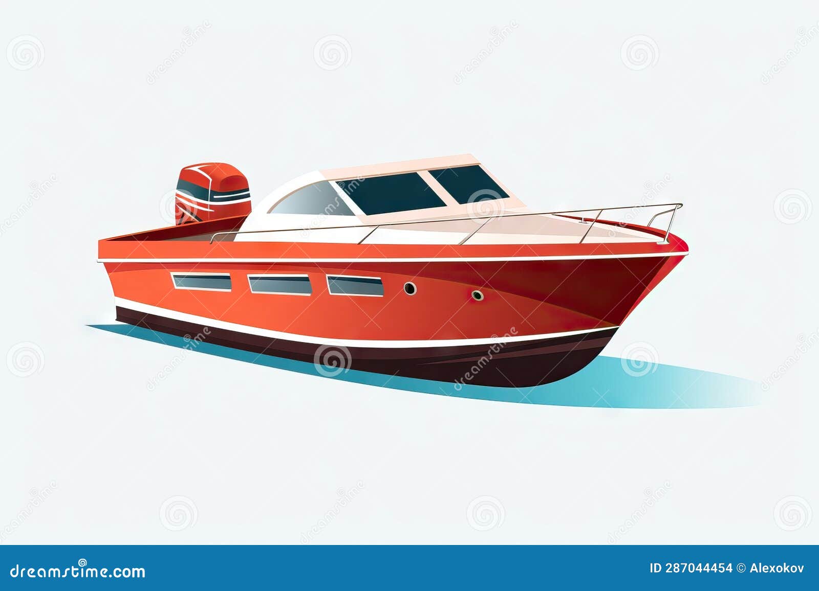 Minimalistic Animation of a New Boat AI Generated Stock Illustration ...