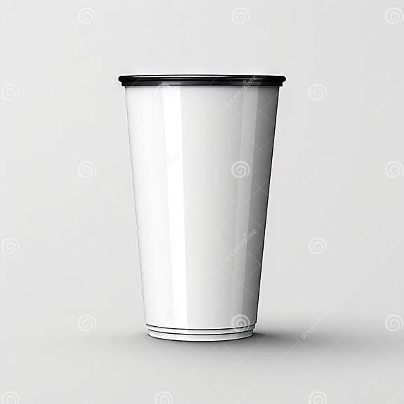 Minimalistic Animation of Plastic Cup AI Generated Stock Image - Image ...
