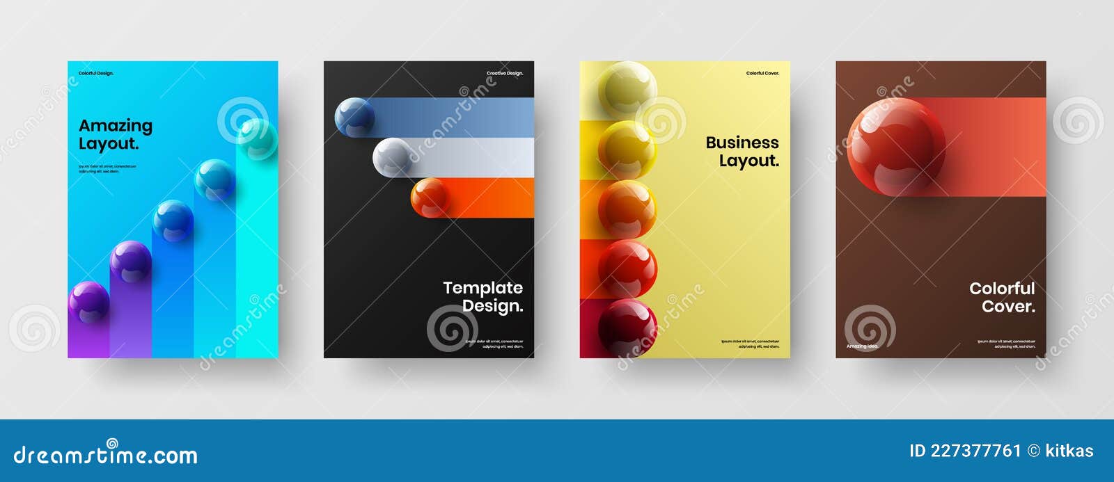 Minimalistic Annual Report Design Vector Layout Bundle Stock Vector ...