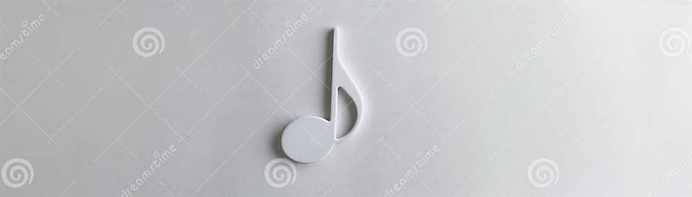 A Minimalistic Art Piece Featuring a Single Musical Note on a Pristine ...