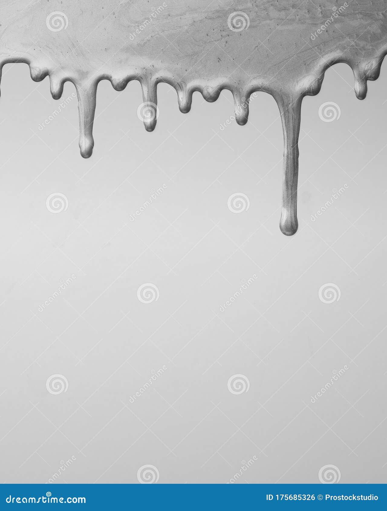Minimalistic Art Style. Gray Paint Drips on Background Stock Photo ...