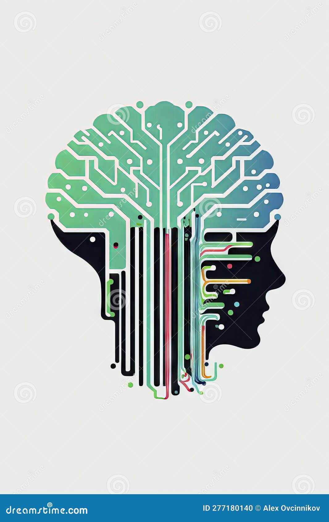 Minimalistic Artificial Intelligence Brain Logo Design for Modern ...