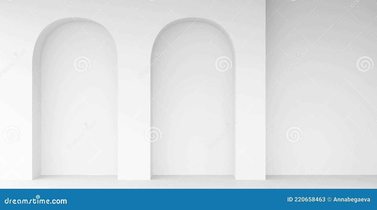 Minimalistic Background with Arch, 3d Render Stock Illustration ...