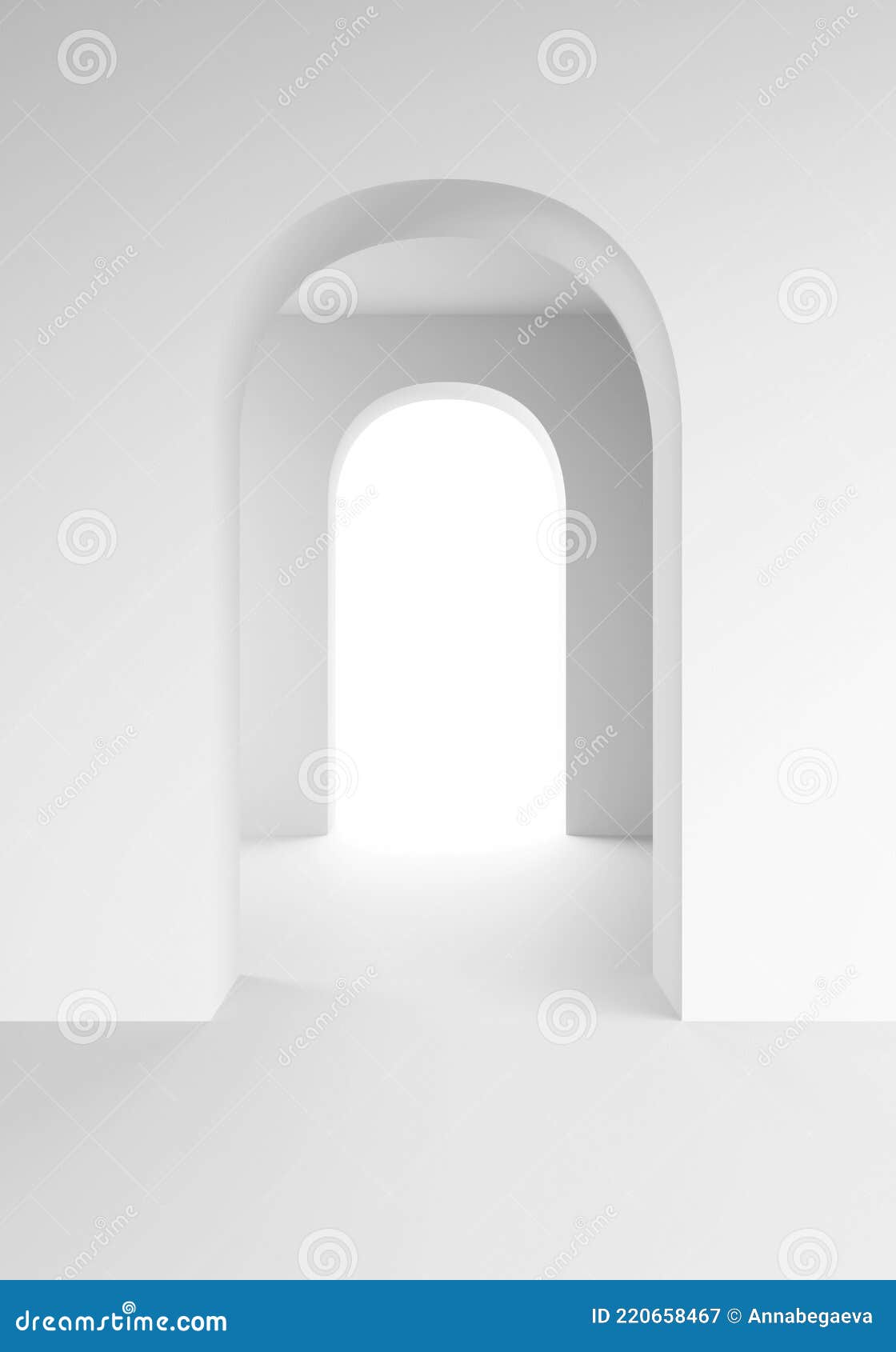 Minimalistic Background with Arch, 3d Render Stock Illustration ...