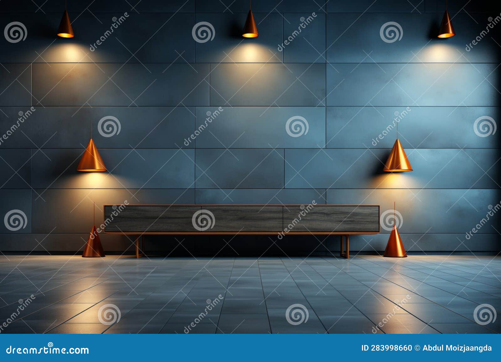 Minimalistic Background Featuring a Beautiful Gray-blue Wall with ...