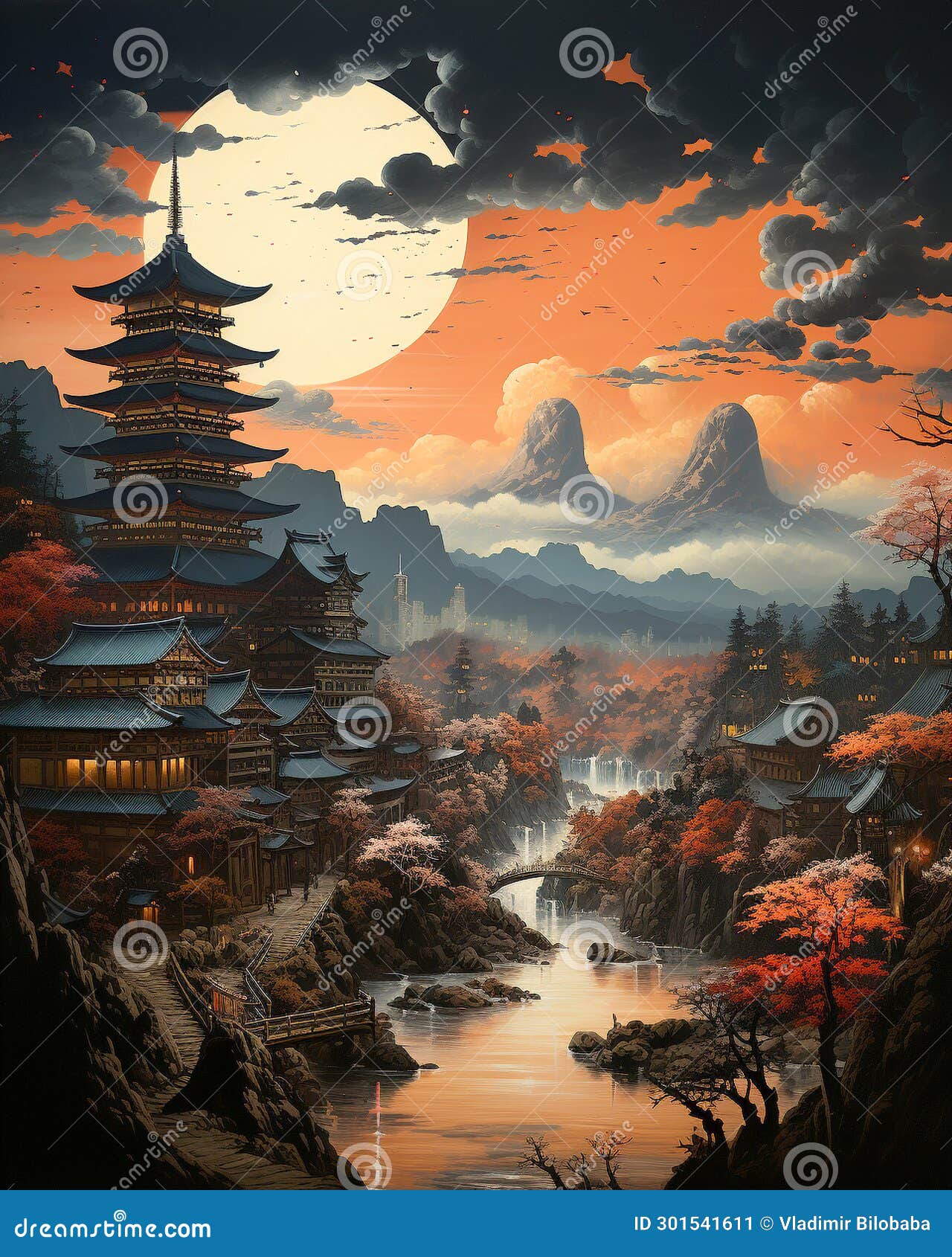 Minimalistic Background in Oriental Philosophical Style Stock ...