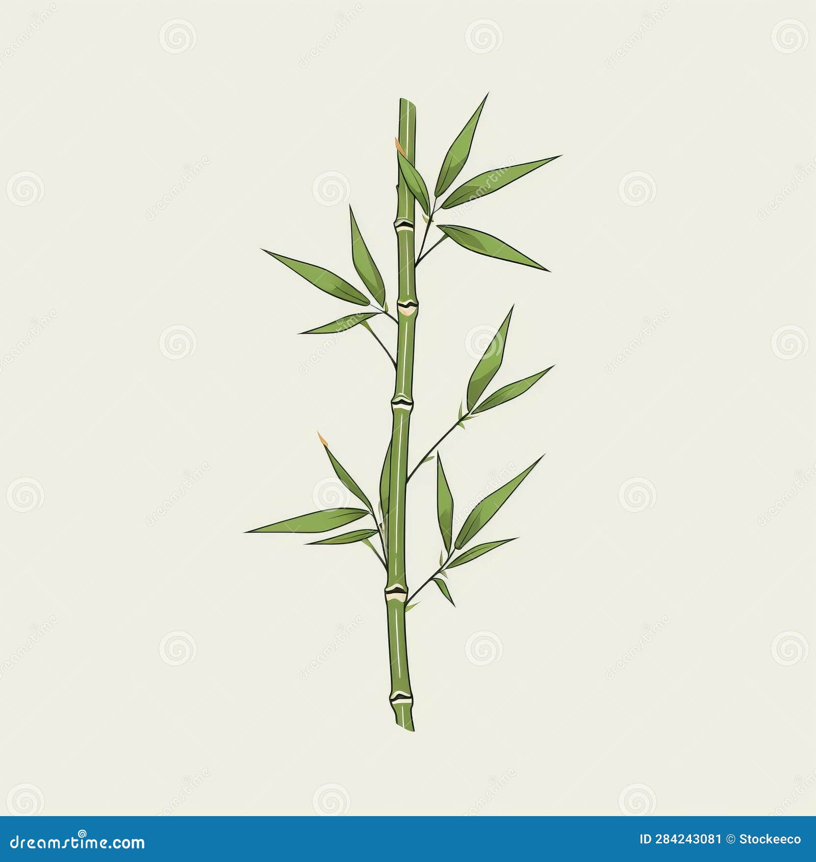 Minimalistic Bamboo Vector Graphic Illustration on Light Background ...