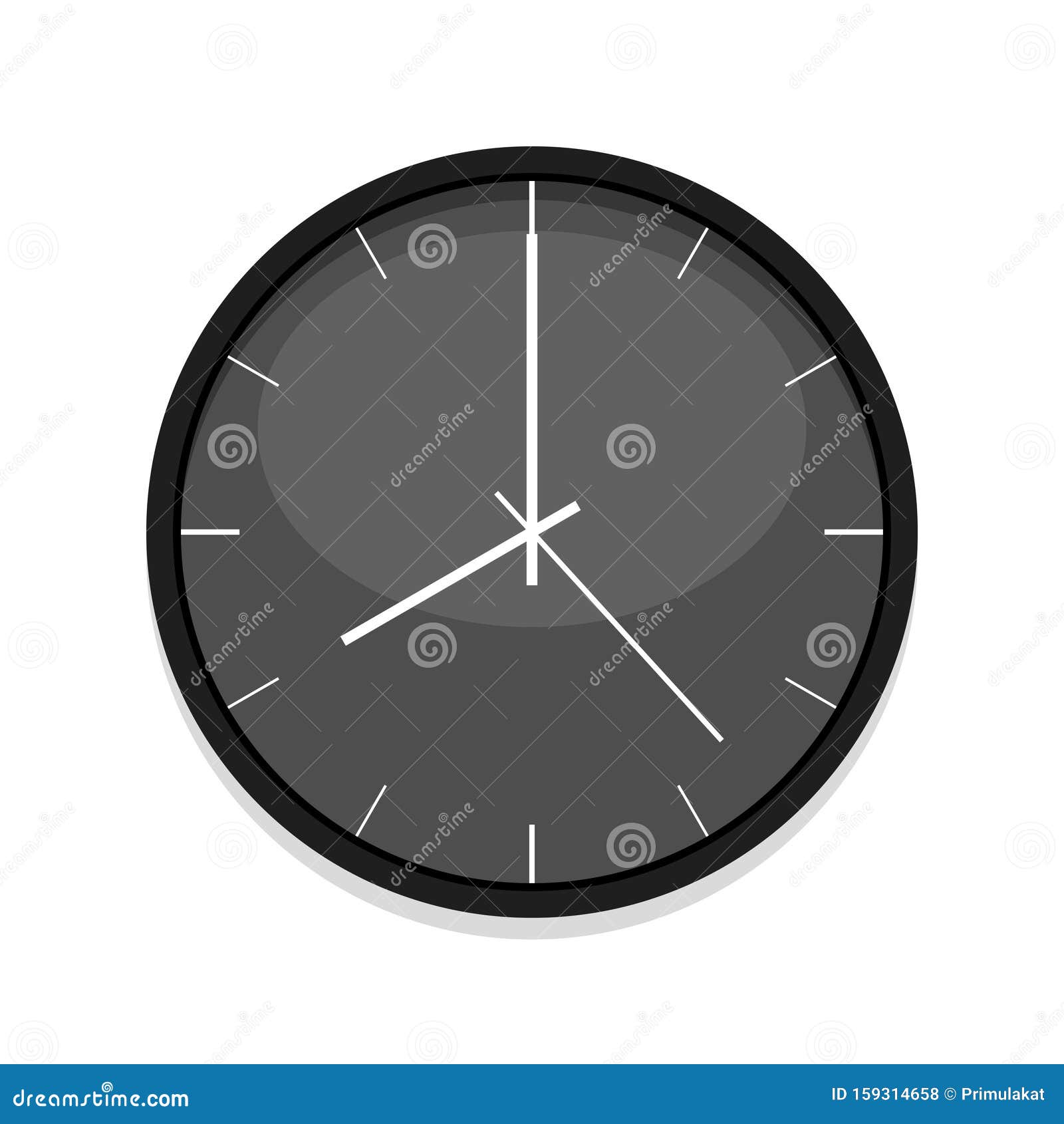 Minimalistic Black Clock Icon, Single Isolated Vector Illustration ...