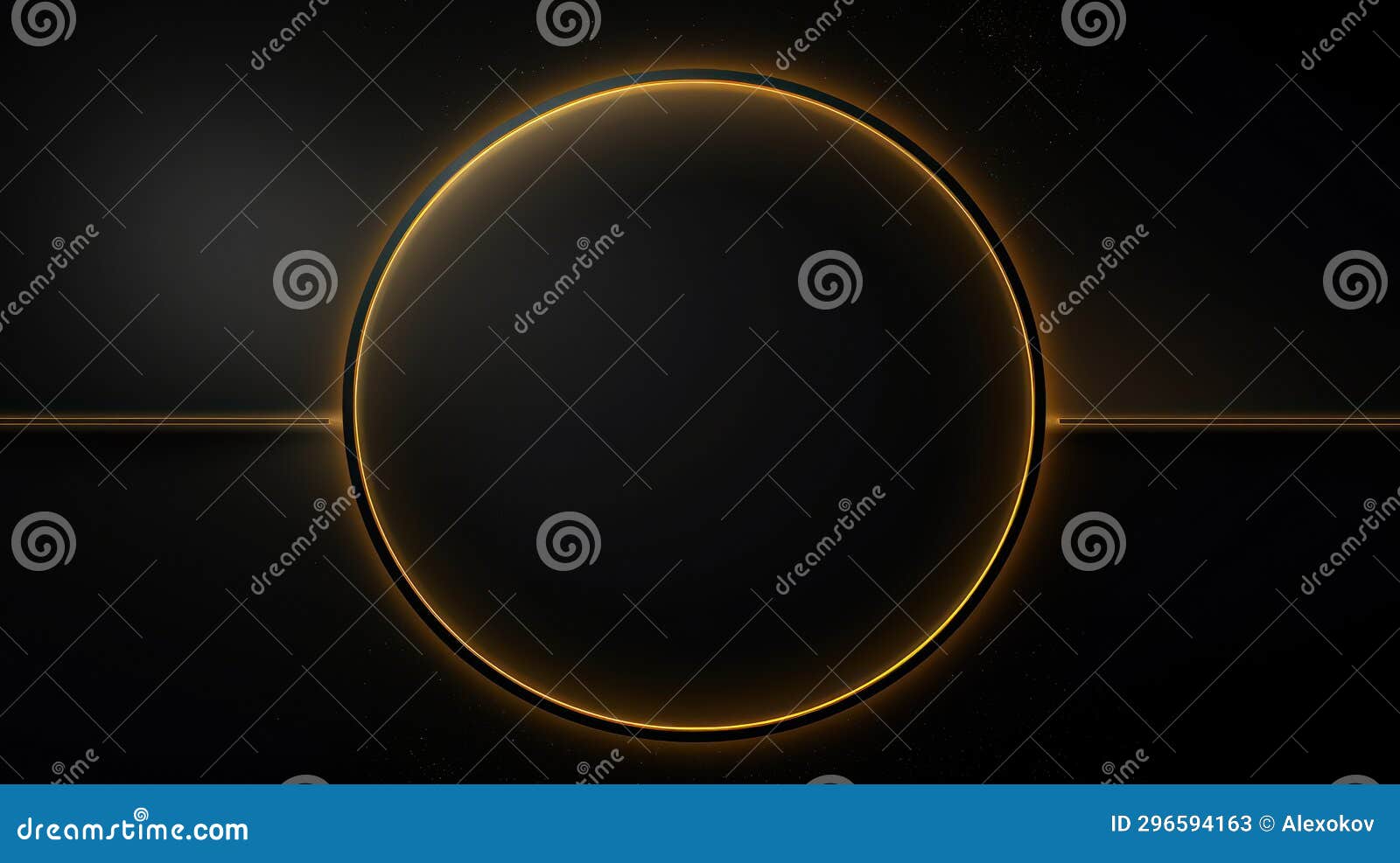 Minimalistic Black and Gold Circle Frame Template AI Generated Stock ...