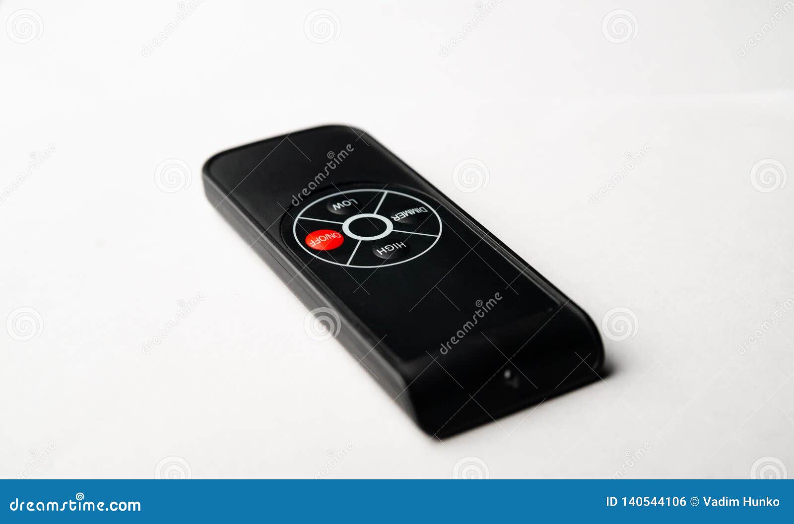 Minimalistic Black Remote Control on White Backgorund Stock Photo ...