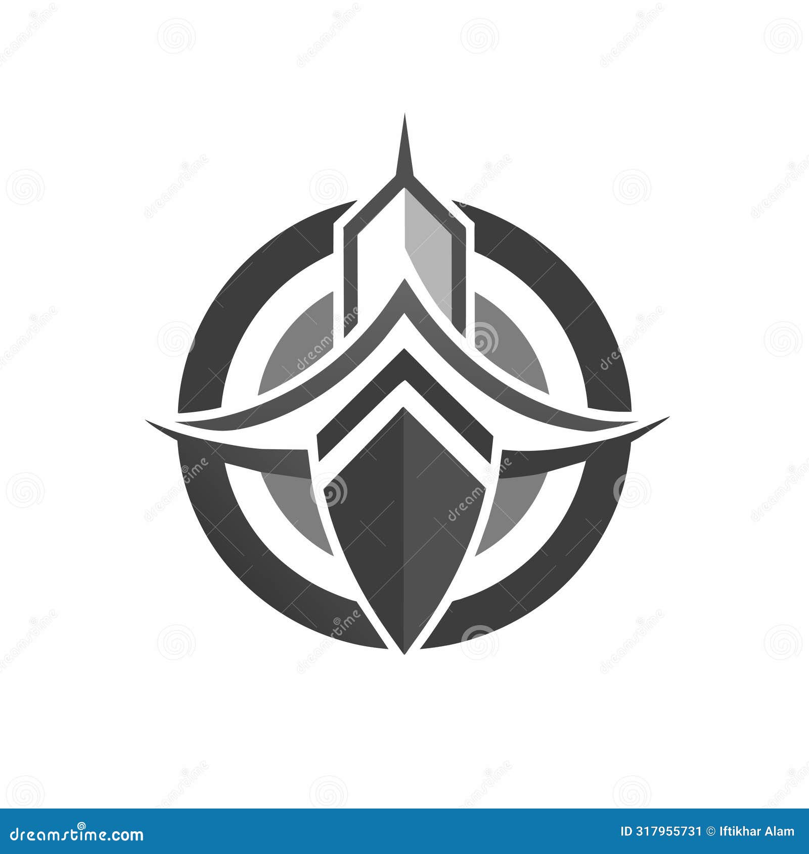 A Minimalistic Black and White Logo Featuring a Shield Design, a Logo ...