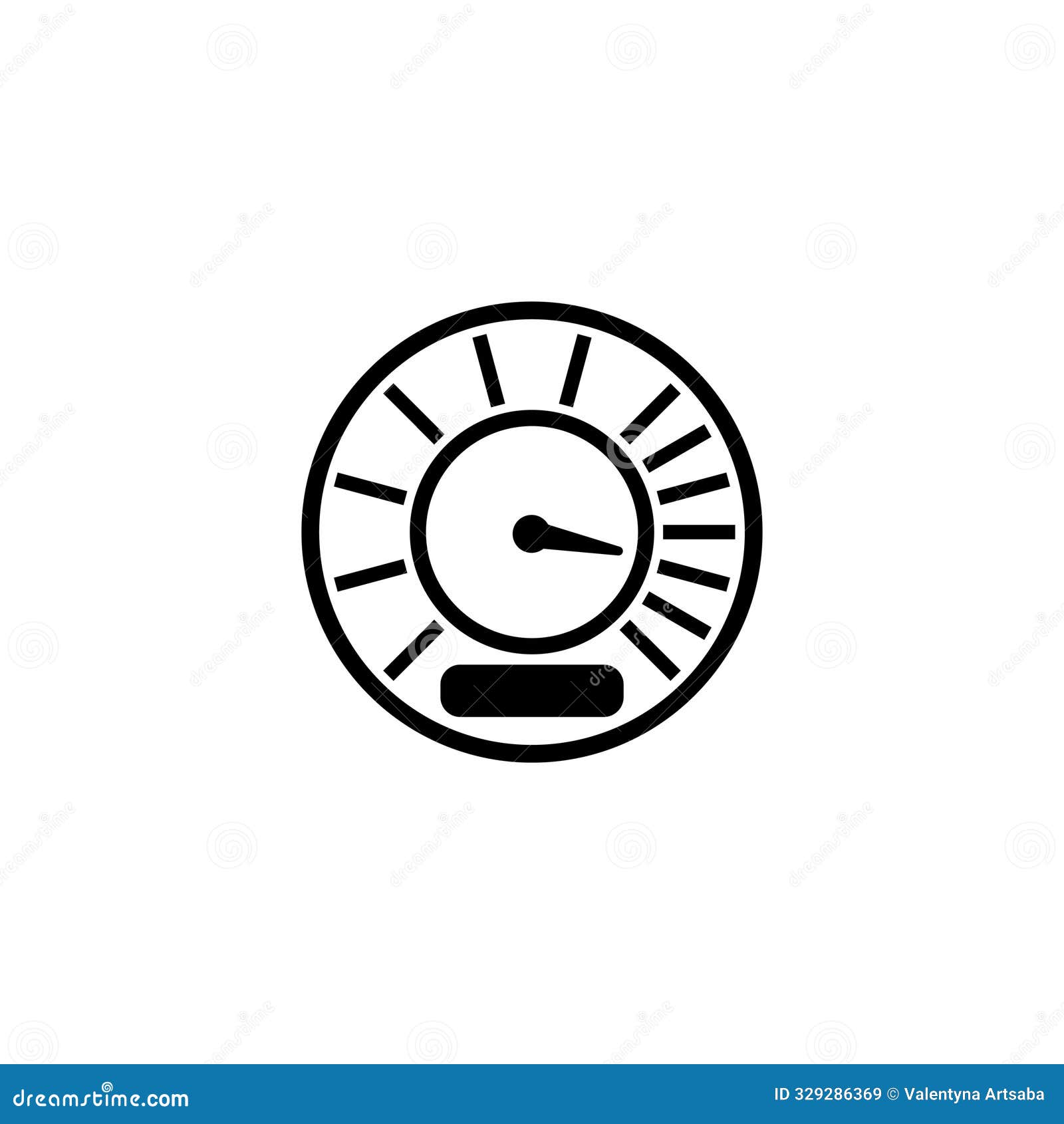 Minimalistic Black and White Speedometer Vector Icon Stock Vector ...
