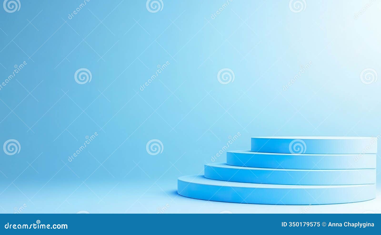 Minimalistic Blue Gradient Background with Stepped Pedestal Shapes ...