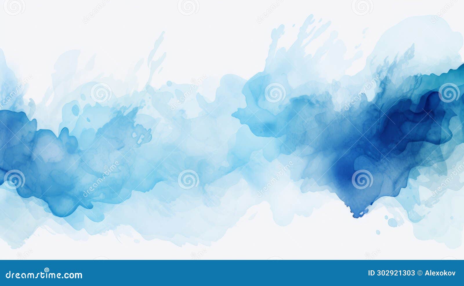 Minimalistic Blue Watercolor Splash Effect Template AI Generated Stock ...