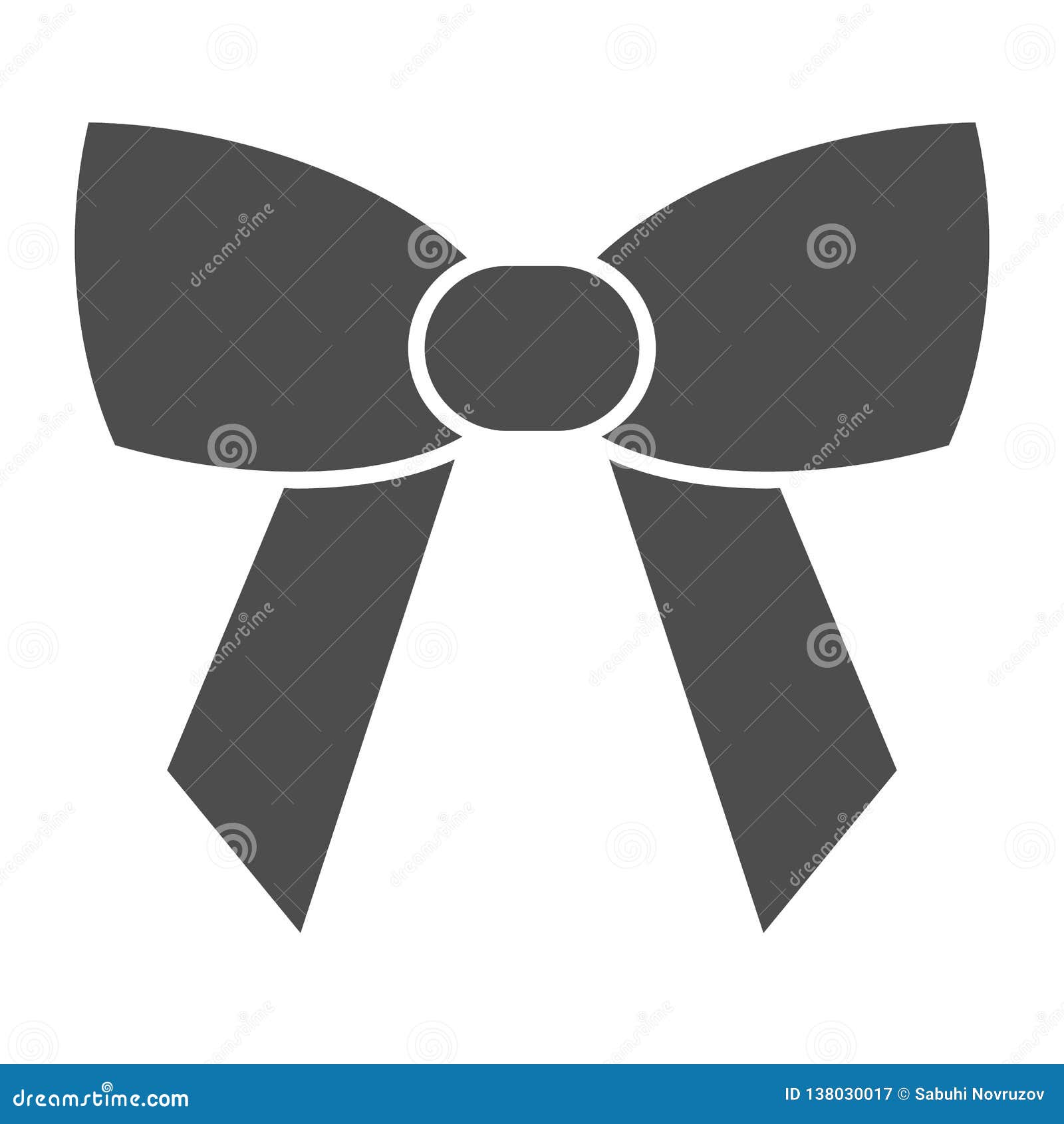 Minimalistic Bow Solid Icon. Festive Decoration Vector Illustration ...