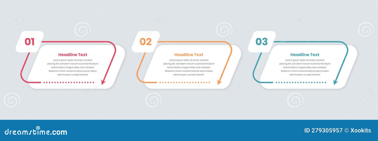 Minimalistic Business Steps or Process Overview Infographic Layout ...