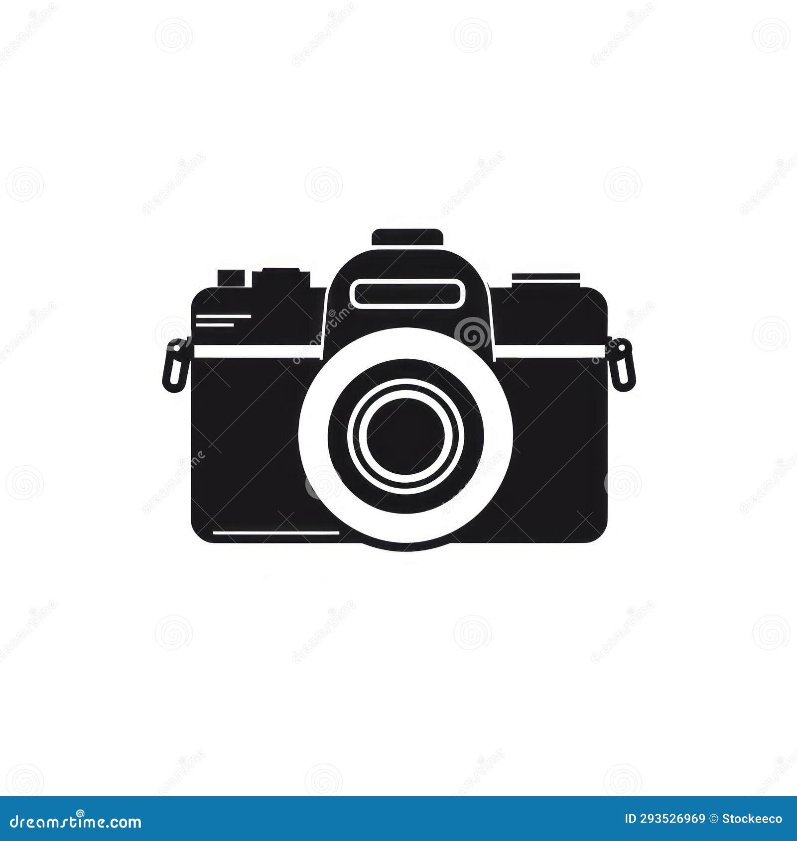 Minimalistic Camera Icon on White Background Stock Illustration ...