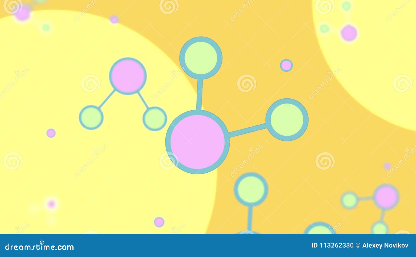 Colorful Molecule Models. Cartoon Illustration Stock Illustration ...