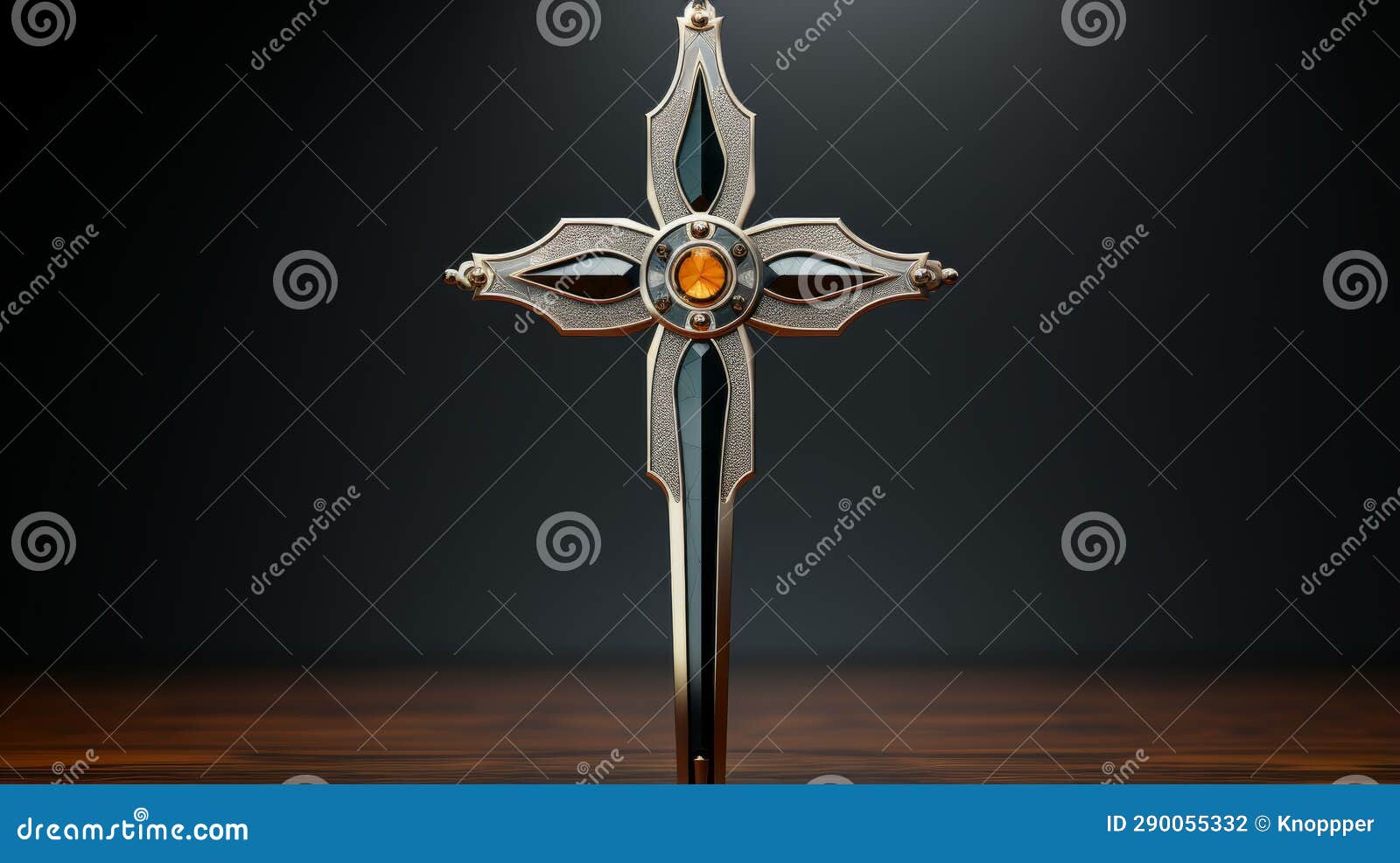 Minimalistic Catholic Cross Design Ai Generated Stock Illustration ...