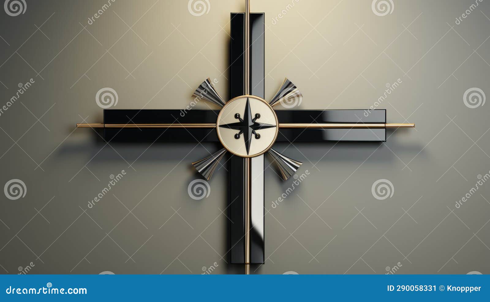 Minimalistic Catholic Cross Design Ai Generated Stock Image - Image of ...