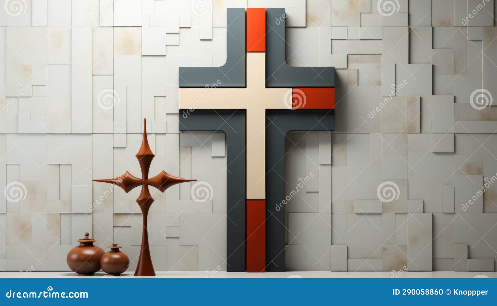Minimalistic Catholic Cross Design Ai Generated Stock Illustration ...