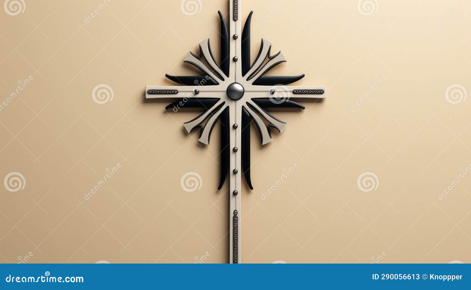 Minimalistic Catholic Cross Design Ai Generated Stock Image - Image of ...