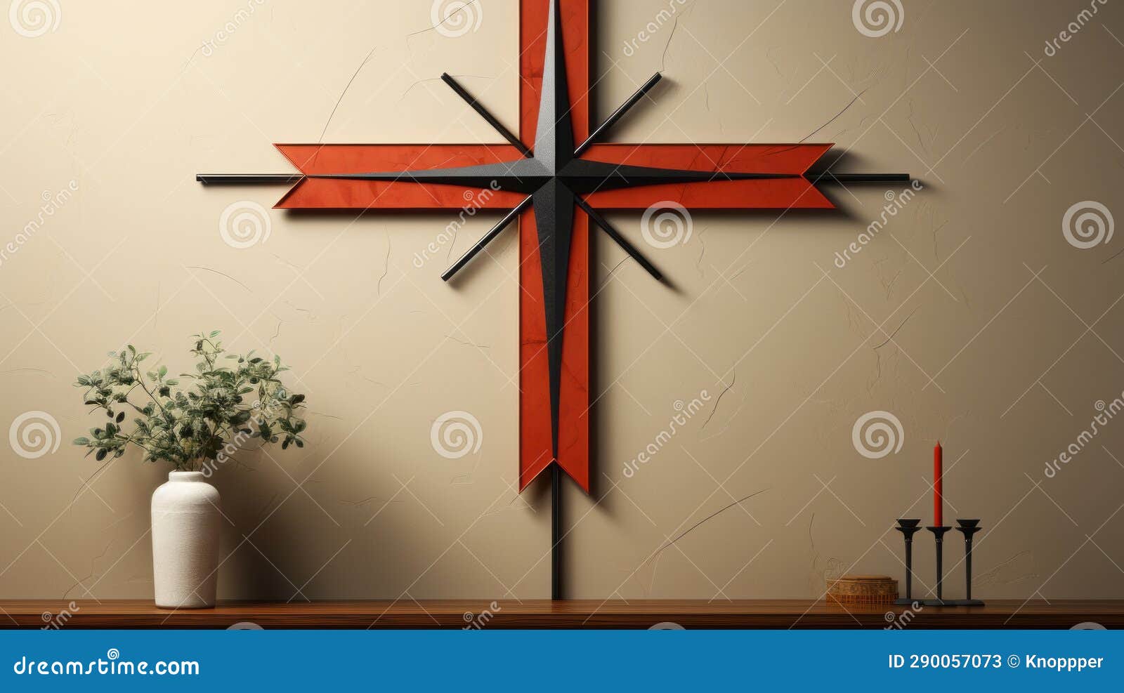 Minimalistic Catholic Cross Design Ai Generated Stock Illustration ...