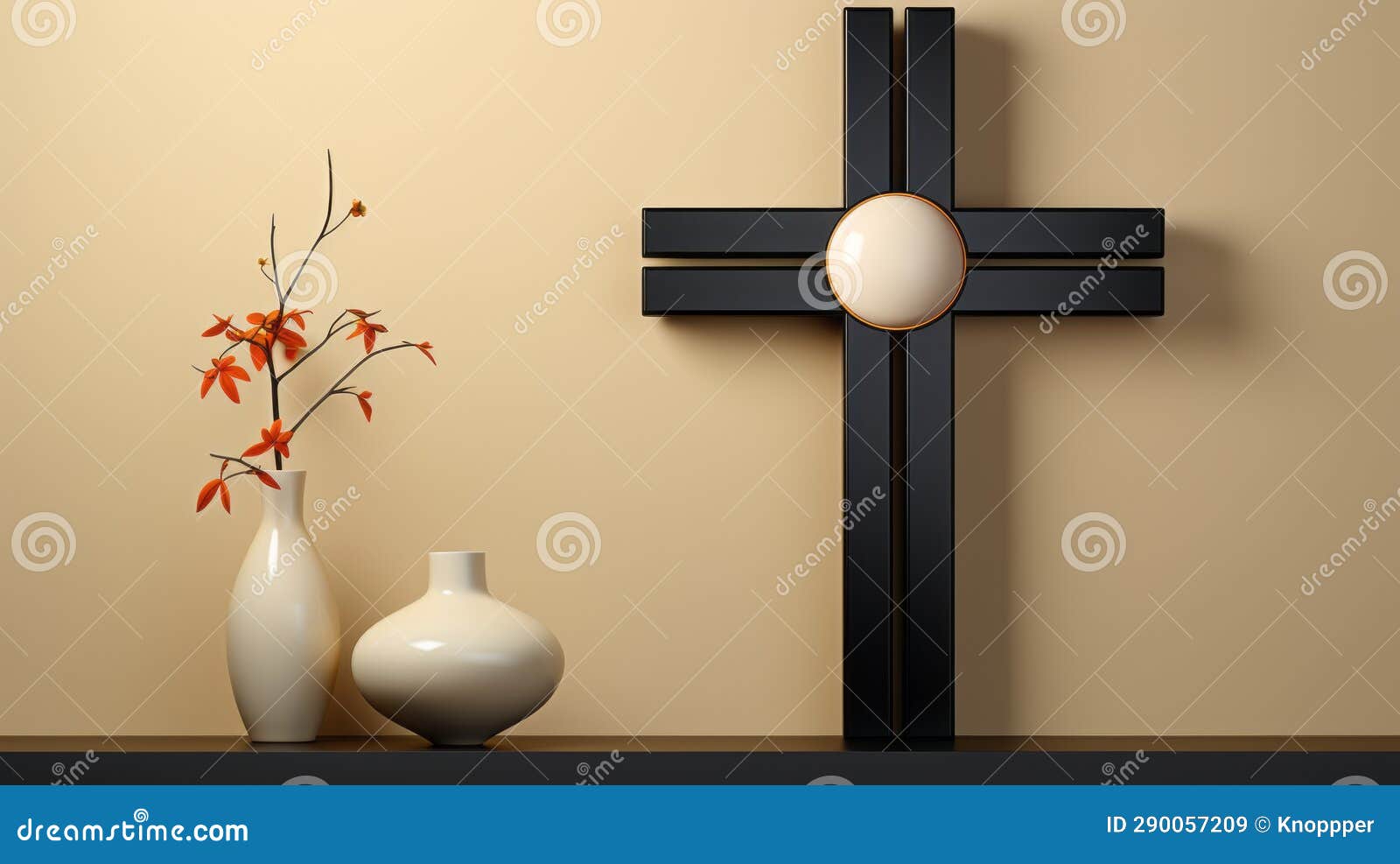 Minimalistic Catholic Cross Design Ai Generated Stock Illustration ...
