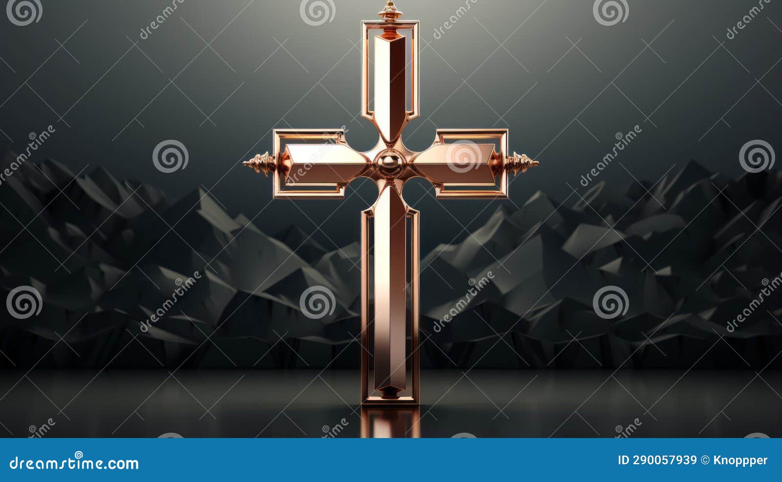 Minimalistic Catholic Cross Design Ai Generated Stock Illustration ...