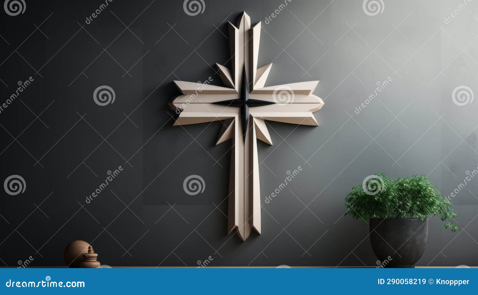 Minimalistic Catholic Cross Design Ai Generated Stock Illustration ...