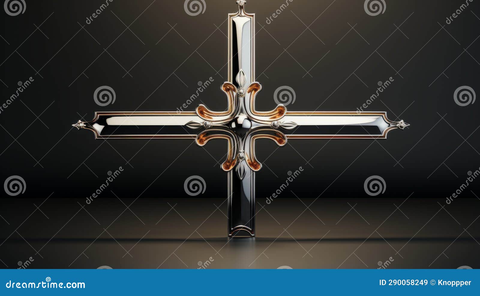 Minimalistic Catholic Cross Design Ai Generated Stock Image - Image of ...
