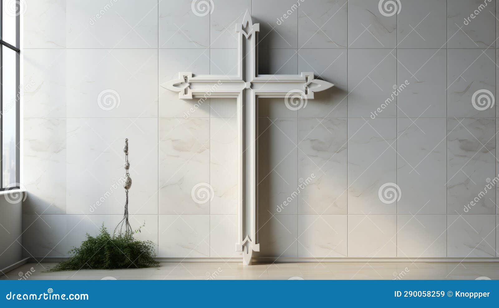 Minimalistic Catholic Cross Design Ai Generated Stock Image - Image of ...